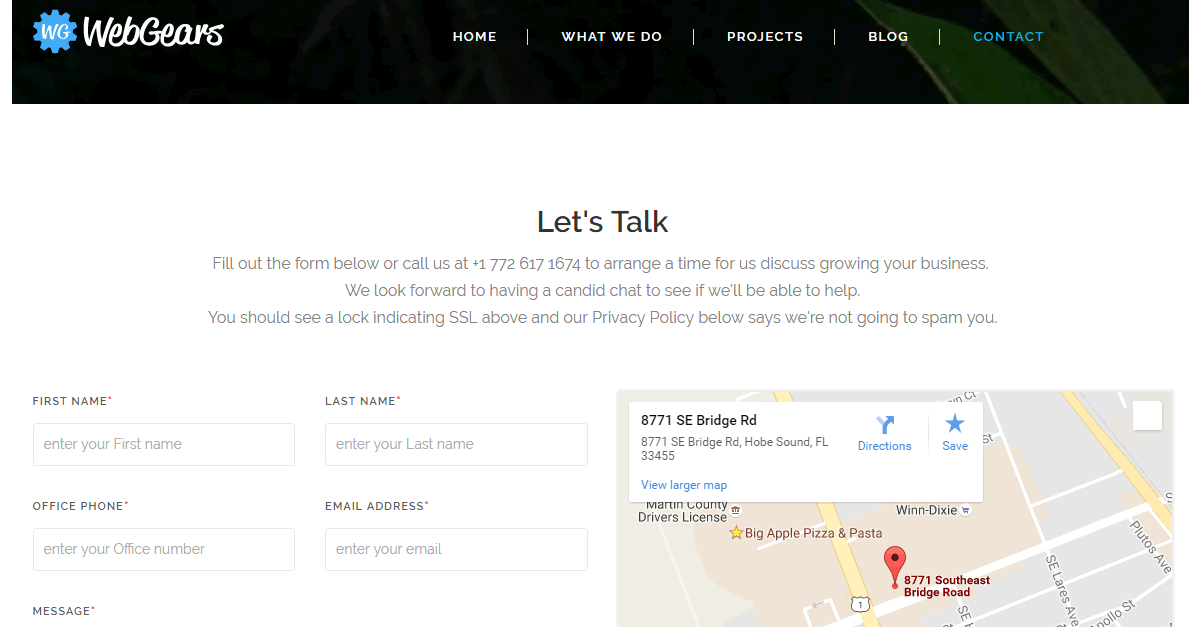 Contact Webgears™ Web Design and Development